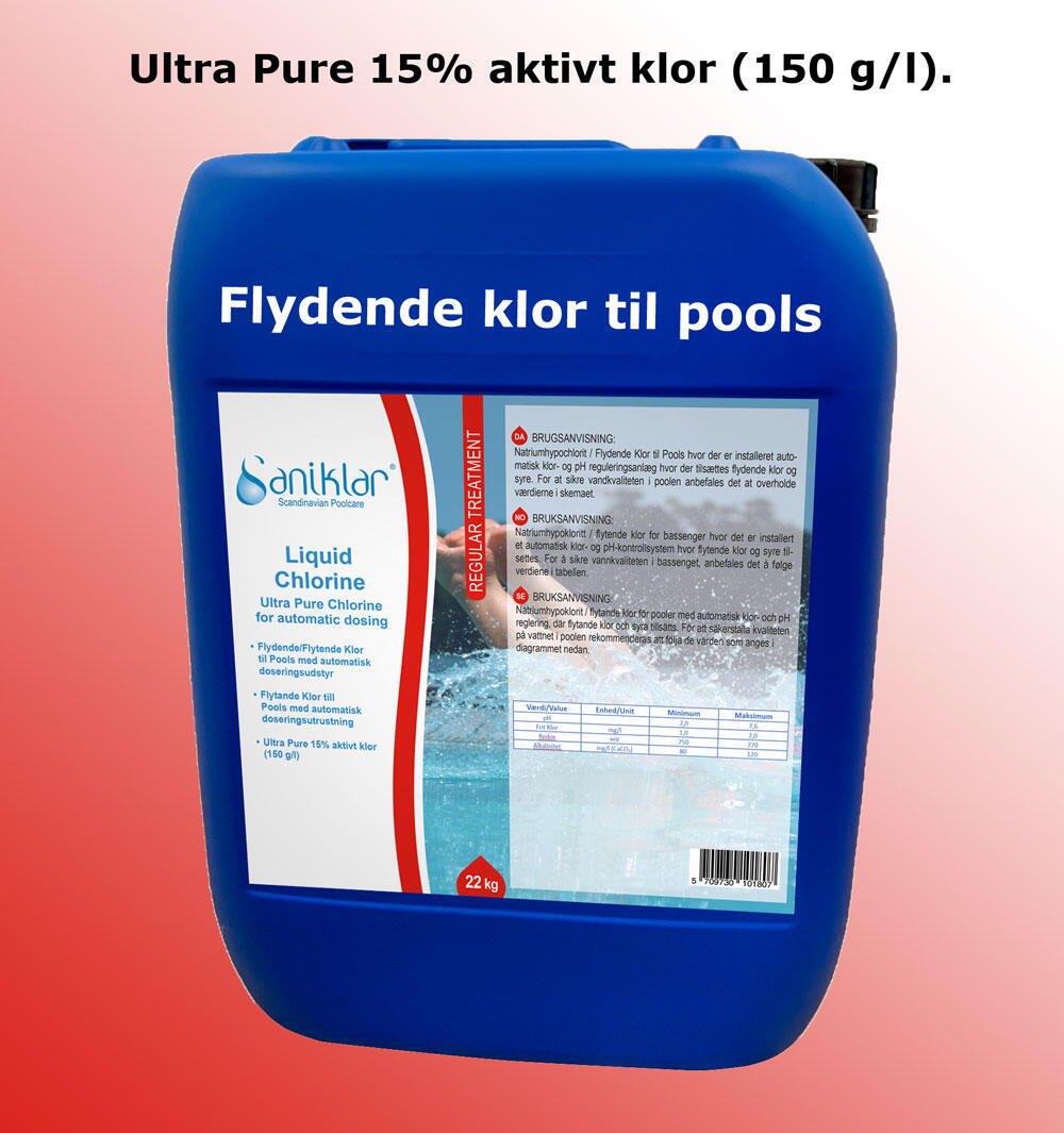 Saniklar Liquid Chloride 22 kg Offer 351,00 DKK